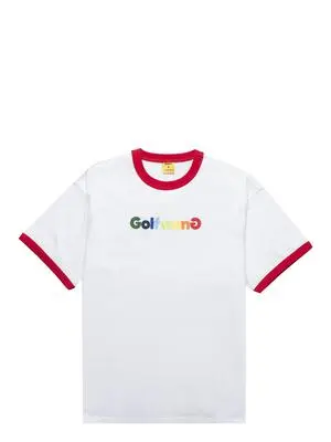 GOLF WANG Happy Logo Ringer Tee /red - White