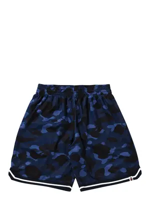 A BATHING APE Color Camo Wide Fit Basketball Shorts - Blue