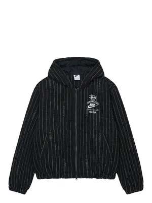 StÜssy X Nike Stripe Wool Jacket - Black