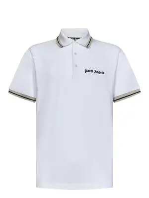 Palm Angels Classic Logo Polo Shirt /black - White