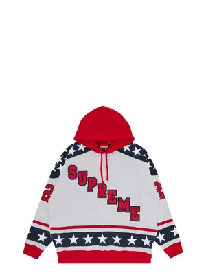 Supreme Hockey Hooded Sweatshirt - Grey