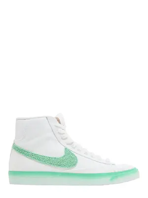Nike Blazer Mid '77 Chenille Swoosh Sneakers - White