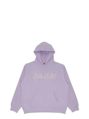Supreme Script Hooded Sweatshirt - Purple