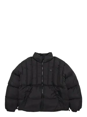 Supreme Flannel Reversible Puffer Jacket - Black