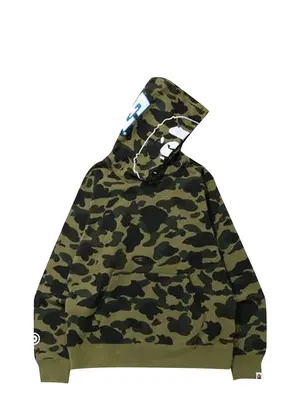 A BATHING APE 1st Camo 2nd Ape Pullover Hoodie - Green