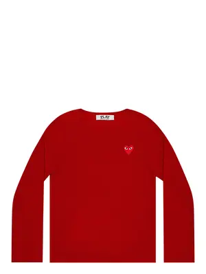 Play Comme Des Garcon Crewneck Sweater - Red