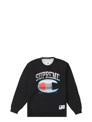 Supreme X Champion Chrome Crewneck - Black