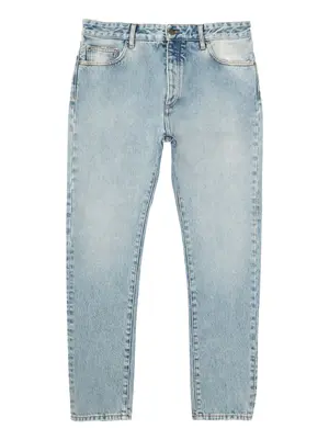 PALM ANGELS Palm Angels Straight Curved Logo Jeans