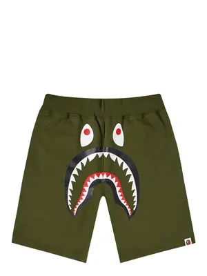 A BATHING APE Shark Sweatshorts - Green