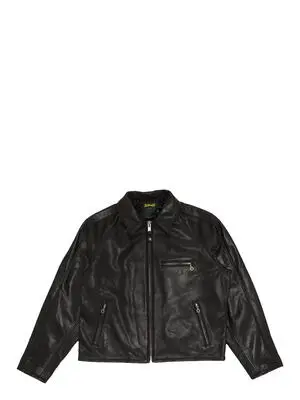 Supreme X Schott Leather Racer Jacket - Black