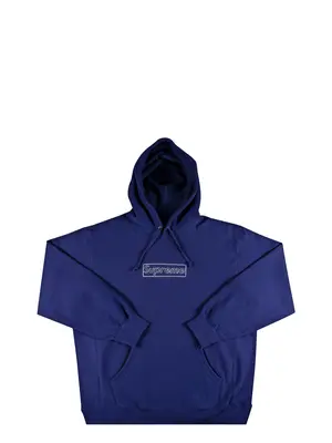 Supreme Supreme X KAWS Chalk Logo Hooded Sweatshirt Blue