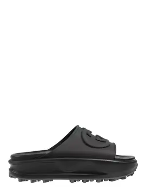 Gucci Interlocking G Slide Sandal - Black