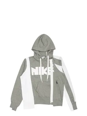 Nike X Sacai Double-zip Hoodie - Grey