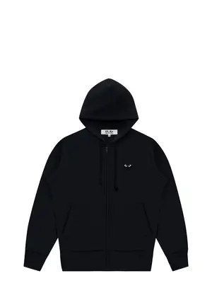 Play Comme Des Garcon Zip Up Hoodie - Black