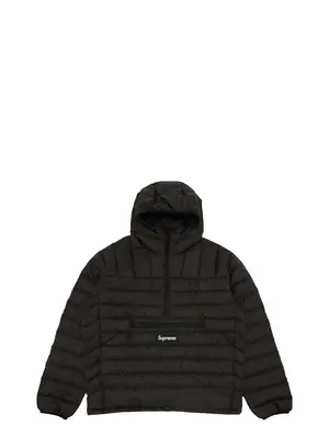 Supreme Micro Down Half Zip Hooded Pullover - Black