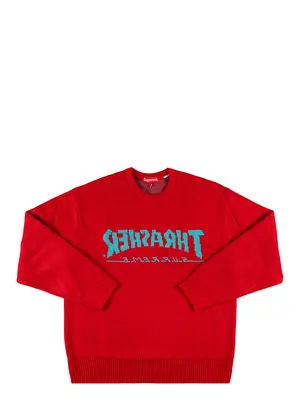 Supreme X Thrasher Pullover Sweater - Red