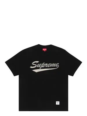Supreme Intarsia Script Short-sleeve Top - Red