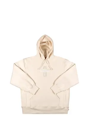 Supreme Cross Box Logo Hooded Sweatshirt - Cream