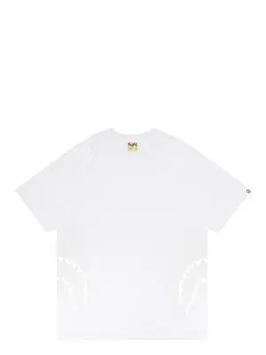 A BATHING APE Exclusive Side Shark Tee - White