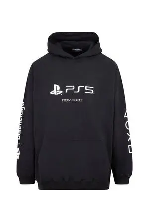 Balenciaga Playstation Boxy Hoodie - Black