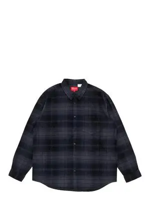 Supreme Shadow Plaid Flannel Shirt - Black