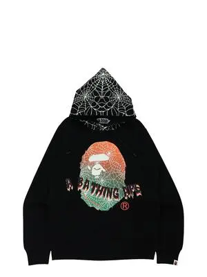 A BATHING APE Halloween Ape Head Glow In The Dark Pullover Hoodie - Black