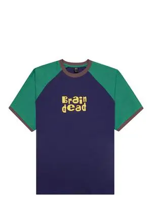 BRAIN DEAD Field Raglan Tee - Blue