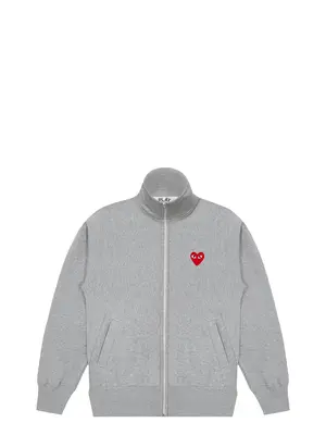 Play Comme Des Garcon Zip Up Sweatshirt - Grey