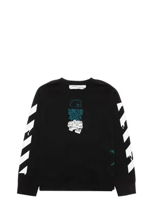 Off-White Dripping Arrows Incompiuto Crewneck - Black