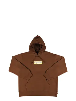Supreme Bling Box Logo Hooded Sweatshirt - Brown