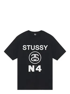 StÜssy No.4 Pigment Dyed Tee - Black