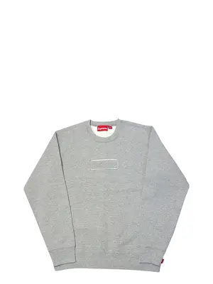 Supreme Cutout Logo Crewneck - Grey