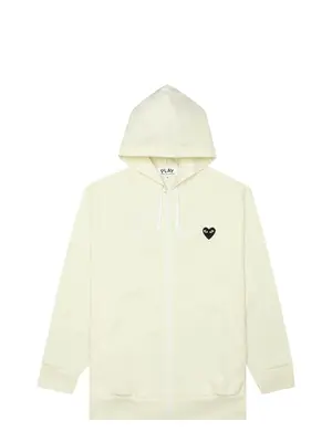 Play Comme Des Garcon Zip-up Hoodie - Yellow