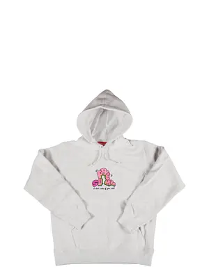 Supreme Don't Care Hooded Sweatshirt - Grey