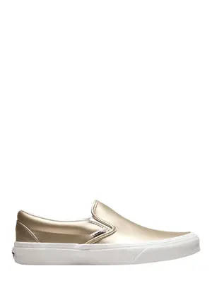 VANS Classic Metallic Slip-on Sneakers - Gold