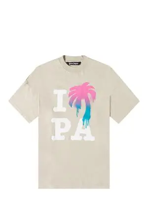 Palm Angels I Love Pa Loose Tee 'beige/multicolor - Tan