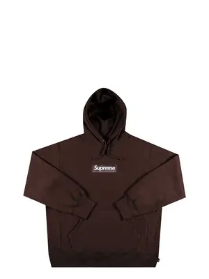 Supreme Box Logo Hooded Sweatshirt - Brown