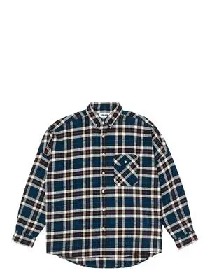 PALACE Flannel Drop Shoulder Shirt 'navy - Blue