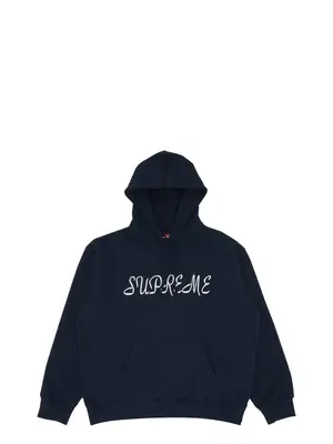 Supreme Script Hooded Sweatshirt - Blue