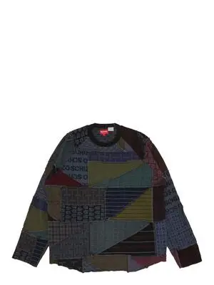Supreme Patchwork Jacquard Long-sleeve Top 'black' Black