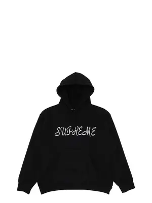 Supreme Script Hooded Sweatshirt - Black