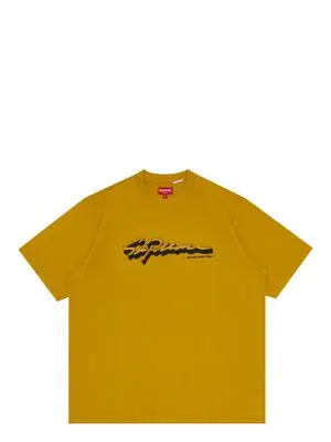 Supreme Shadow Script Short-sleeve Top 'dusty Yellow' Yellow
