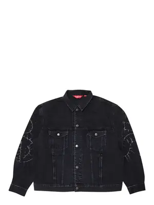 Supreme Shibori Denim Trucker Jacket - Black
