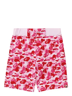 A BATHING APE Abc Camo Sweatshorts - Pink