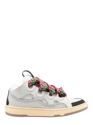 LANVIN Curb Glitter Sneakers - White