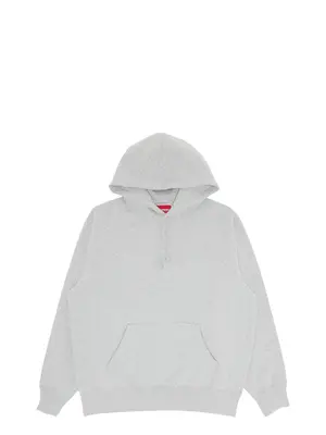 Supreme Satin Appliqué Hooded Sweatshirt - Grey