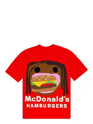 CACTUS JACK BY TRAVIS SCOTT X Cactus Plant Flea Market Burger Mouth T-shirt - Red
