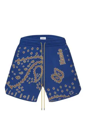 Rhude Bandana Knit Short - Blue