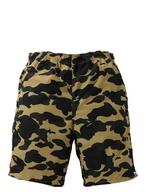 A BATHING APE 1st Camo Beach Shorts - Yellow