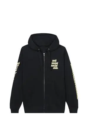 ANTI SOCIAL SOCIAL CLUB Split Zip Hoodie - Black